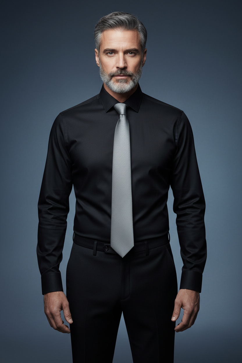 Vitarelli Slim Fit Dress Shirt with French Cuff Option and Standard Bu ...